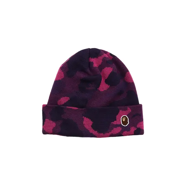 BAPE Color Camo Knit Cap - Purple
