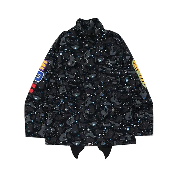 A BATHING APE Space Camo Shark M-65 - Black