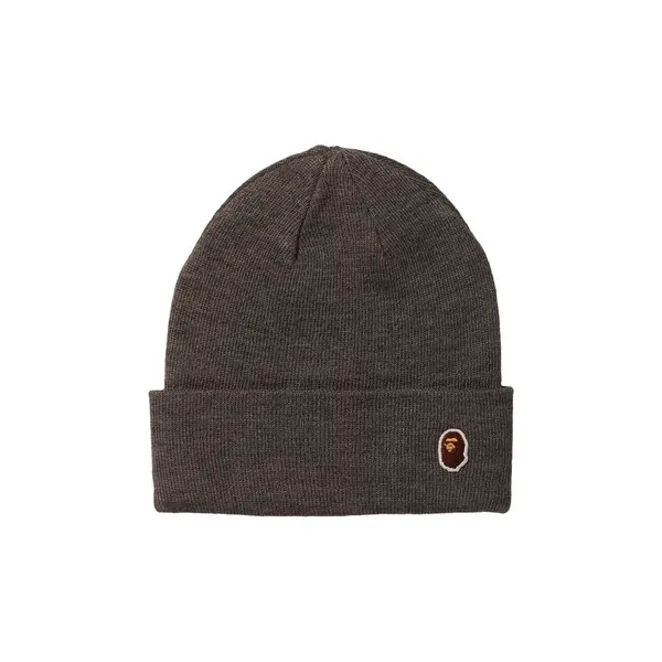 A BATHING APE Ape Head Knit Cap - Grey