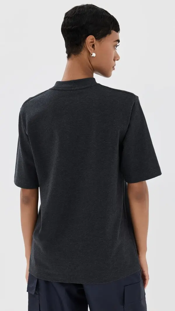 Tibi Perfect Tee - Charcoal Grey