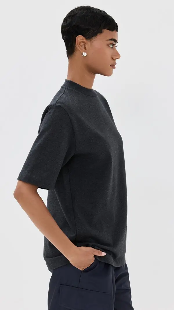 Tibi Perfect Tee - Charcoal Grey