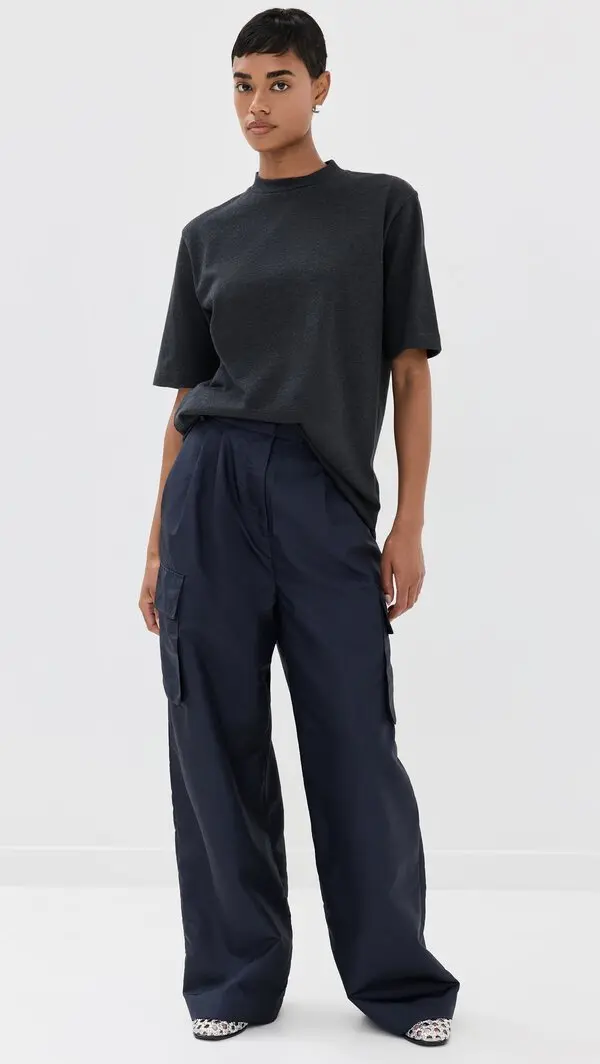 Tibi Perfect Tee - Charcoal Grey