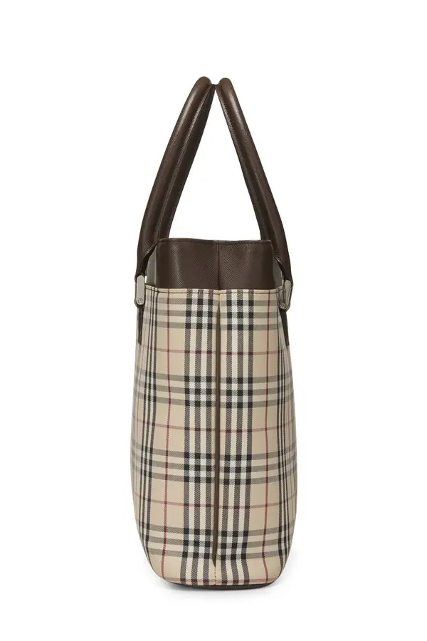 Burberry House Check Jacquard Handbag - Beige