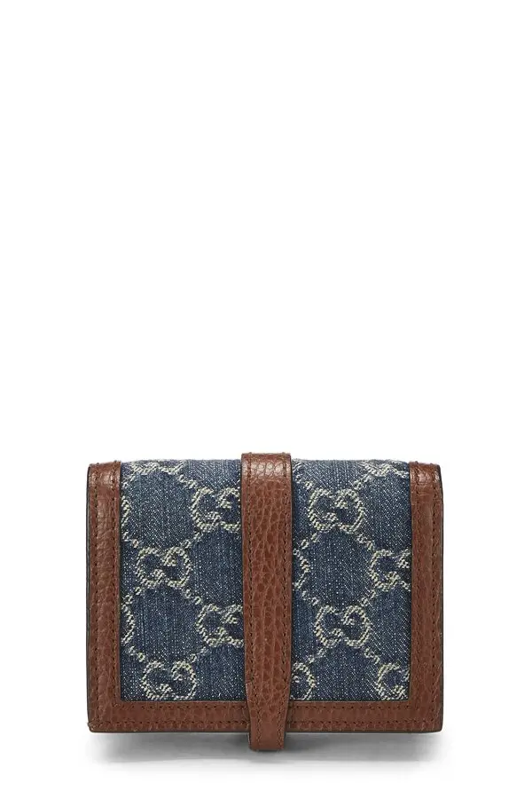 Gucci Gg Denim Jackie Compact Wallet