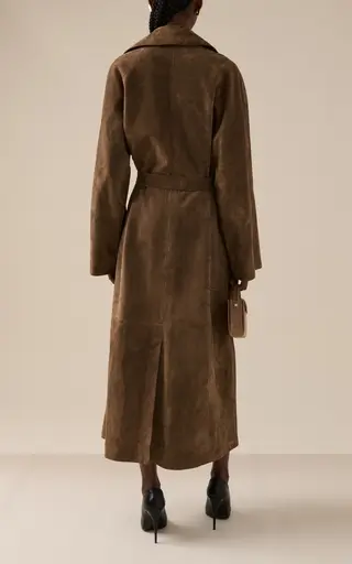 Magda Butrym Belted Suede Coat