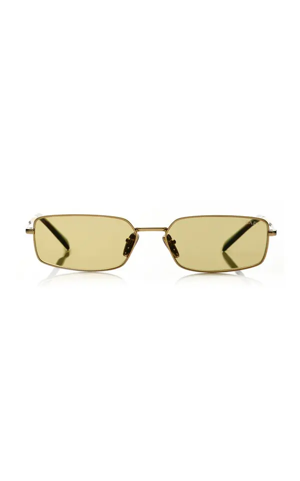 Prada Square-frame Metal Sunglasses - Green