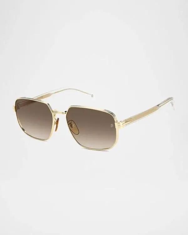 DB EYEWEAR BY DAVID BECKHAM Stainless Steel Rectangle Sunglasses