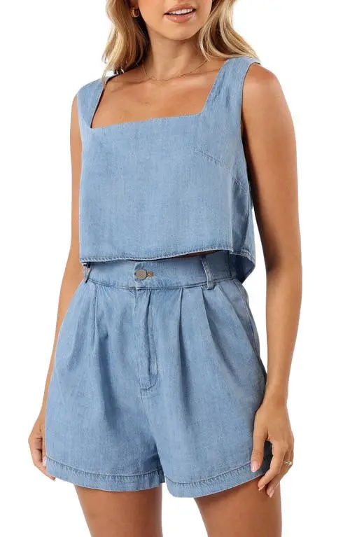 PETAL & PUP Kingston Two-piece Denim Tank & Shorts Set