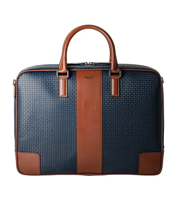 SERAPIAN Stepan 72 Slim Briefcase - Navy