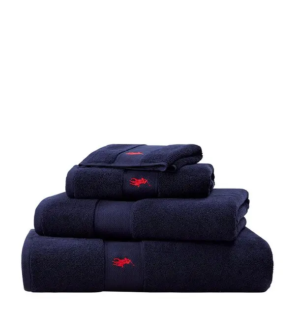 Ralph Lauren Polo Player Bath Sheet - Navy