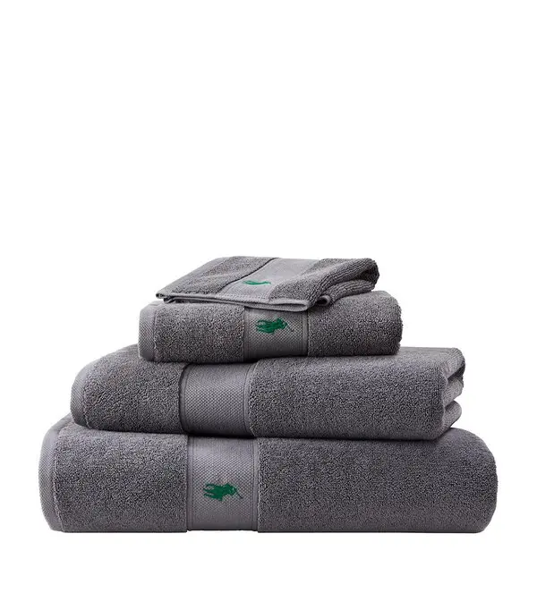 Ralph Lauren Polo Player Bath Towel - Grey