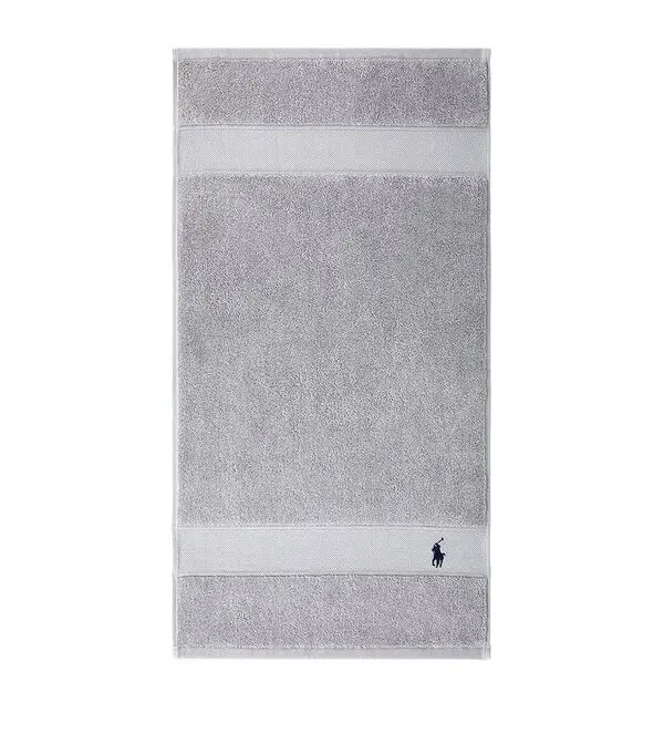 Ralph Lauren Polo Player Guest Towel - Silver