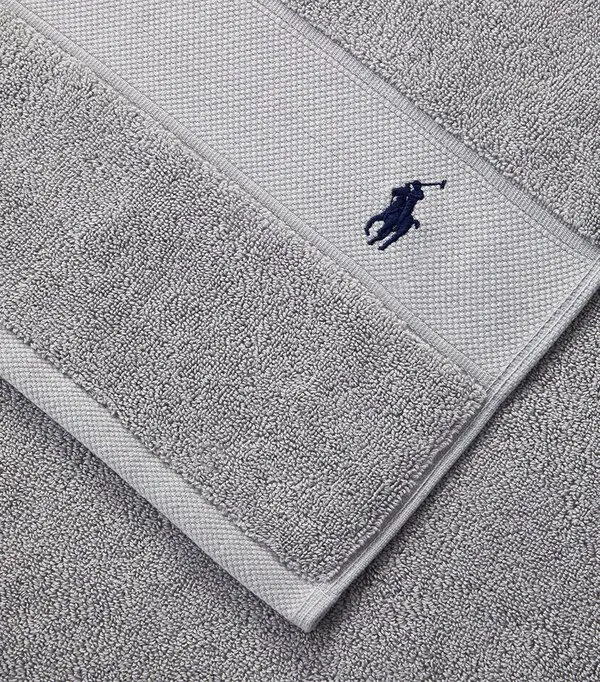 Ralph Lauren Polo Player Guest Towel - Silver