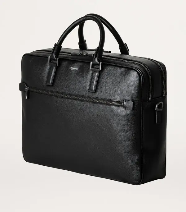 SERAPIAN Leather Double Evolution Briefcase