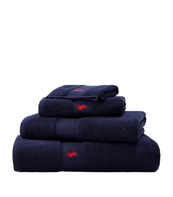 Ralph Lauren Polo Player Bath Towel - Navy