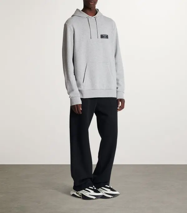 Balmain Cotton Logo Patch Hoodie