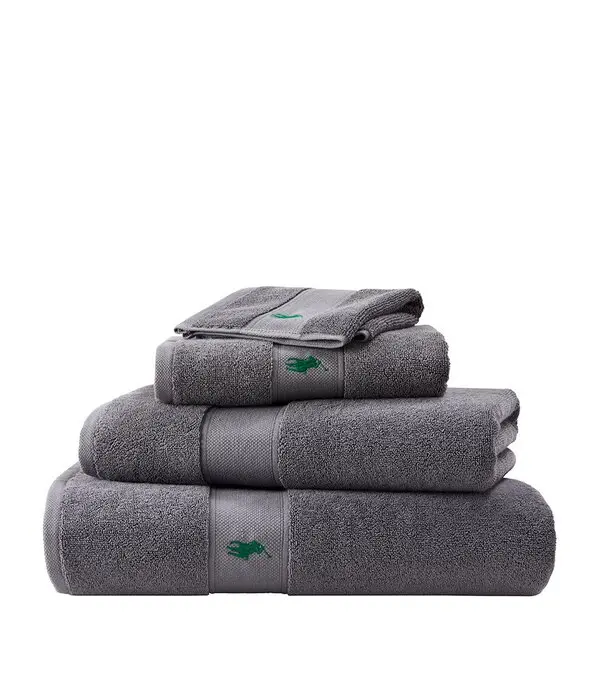 Ralph Lauren Polo Player Guest Towel - Grey