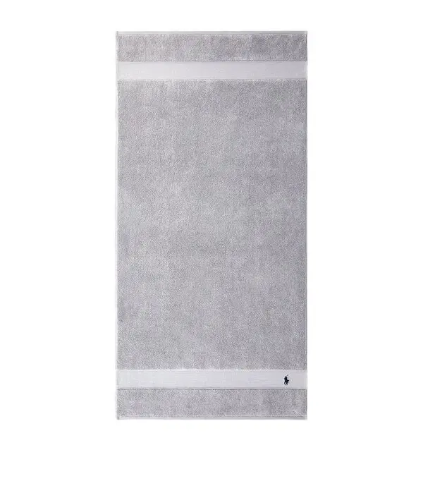 Ralph Lauren Polo Player Bath Towel - Silver