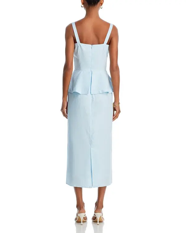 Fanm Mon Mireille Linen Dress In Light Lagoon - 87% Off | Editorialist
