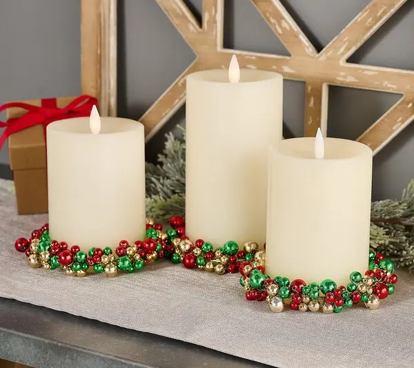 VALERIE PARR HILL Set Of 3 Multi-colored Candle Rings Valerie - One-color