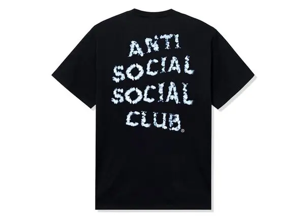 Anti Social Social Club Partly Cloudy Tee Shirt Black Editorialist