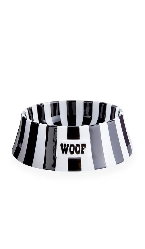 Jonathan Adler Vice Woof Pet Bowl In Black - N,a