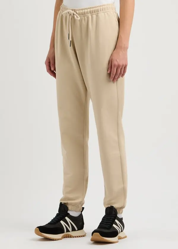 Moncler Logo Cotton Sweatpants - Cream