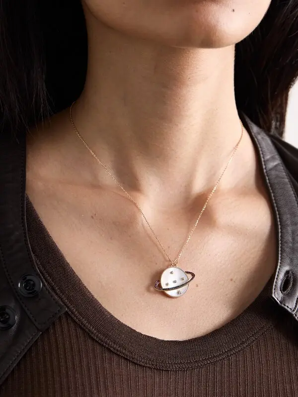 L’ATELIER NAWBAR The Rainbow Planet 18-karat Gold Multi-stone Necklace
