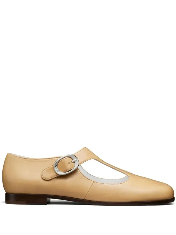 Tory Burch Violet T-strap Loafers - Neutrals