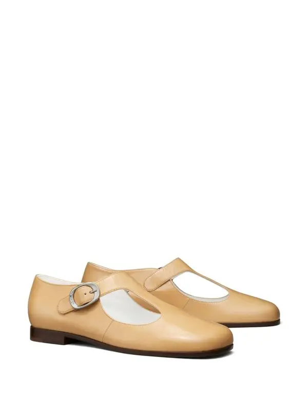 Tory Burch Violet T-strap Loafers - Neutrals