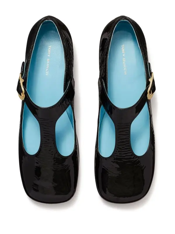 Tory Burch Violet T-strap Loafers - Black