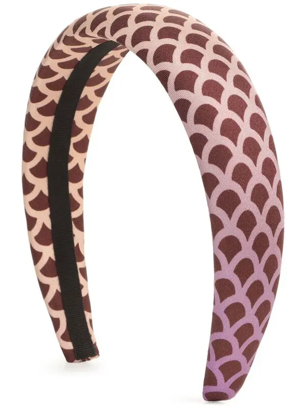 SERGIO ROSSI Mermaid Printed Hair Band - Red