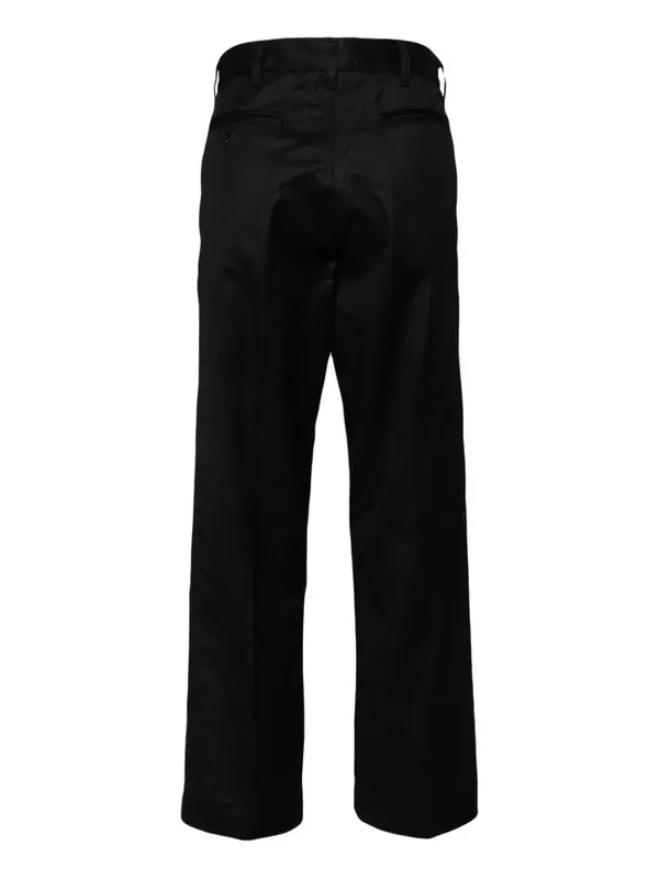 SAINT MXXXXXX Pressed-crease Straight-leg Trousers - Black