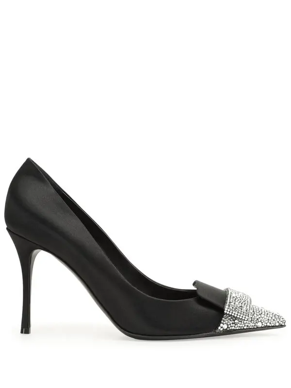 SERGIO ROSSI Embellished 90mm Leather Shoes