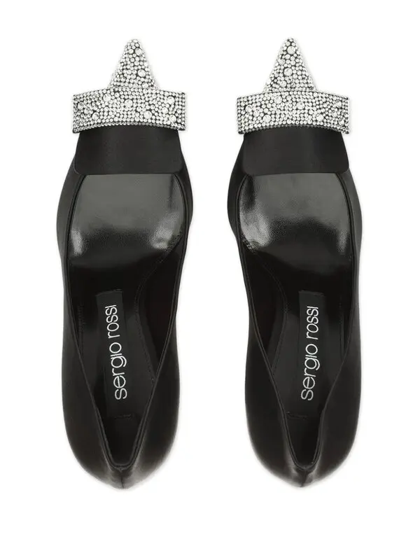 SERGIO ROSSI Embellished 90mm Leather Shoes