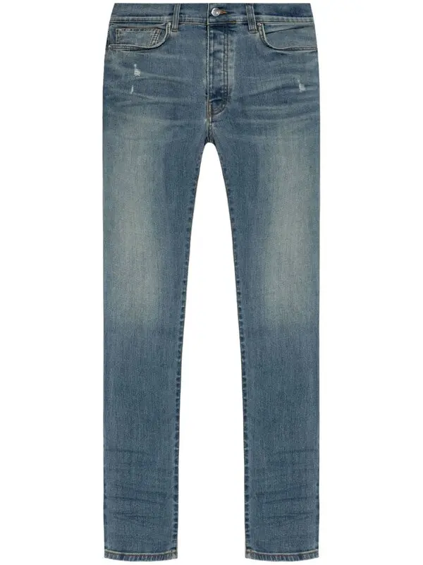 Amiri Stack Low-rise Skinny Jeans - Blue