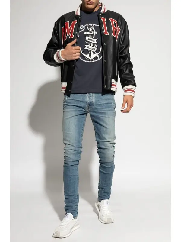 Amiri Stack Low-rise Skinny Jeans - Blue