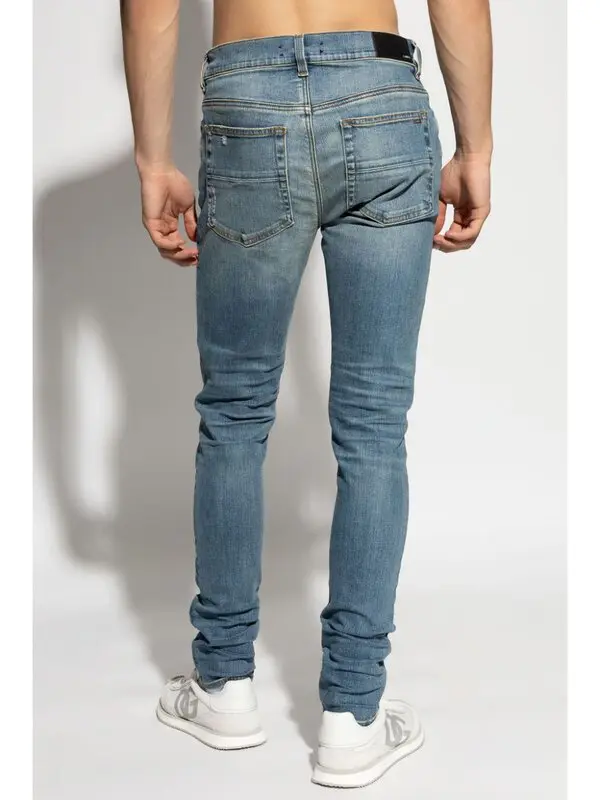 Amiri Stack Low-rise Skinny Jeans - Blue