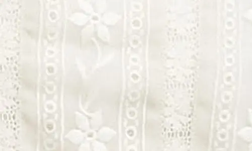 Miss Selfridge Embroidered Mock Neck Top In Cream - 48% Off | Editorialist