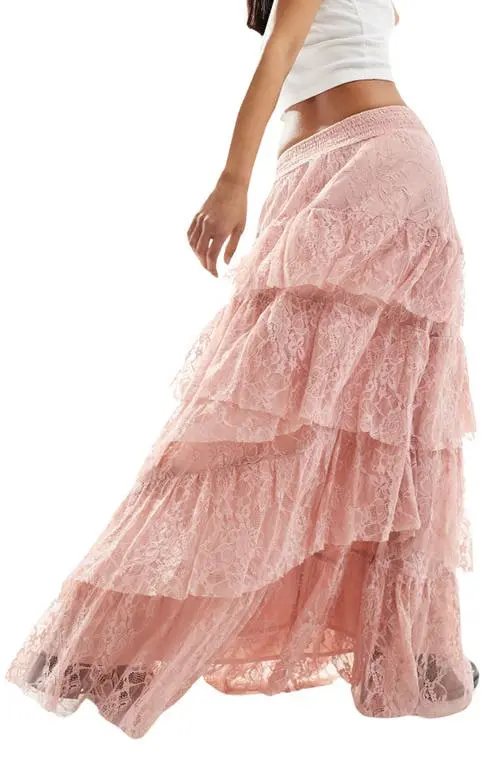 MISS SELFRIDGE Tiered Lace Maxi Skirt