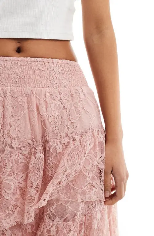 MISS SELFRIDGE Tiered Lace Maxi Skirt