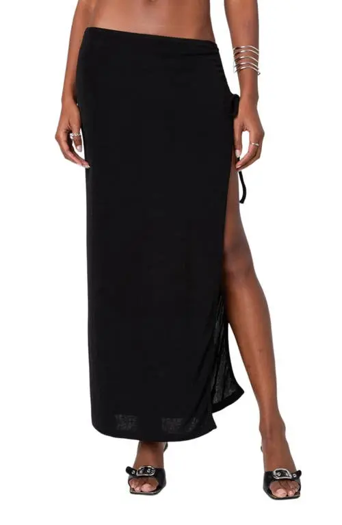 EDIKTED Goldie Slit Maxi Skirt