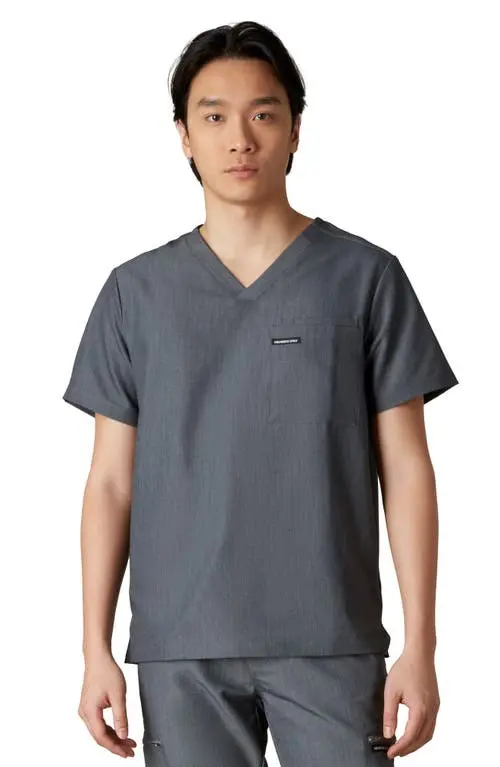 MEMBERS ONLY Brighton 3-pocket Scrub Top - Graphite