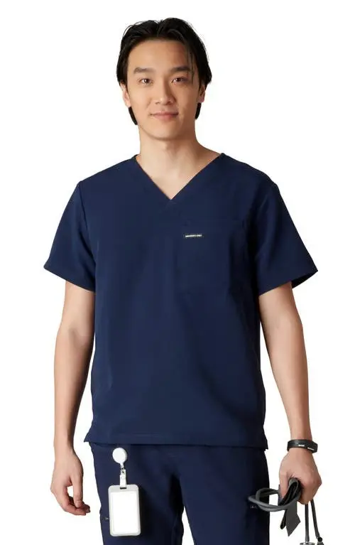 MEMBERS ONLY Brighton 3-pocket Scrub Top - Navy
