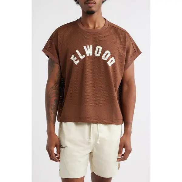 ELWOOD Logo Mesh Graphic T-shirt