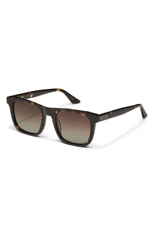 Quay Flip Side 53mm Polarized Square Sunglasses - Dark Tort/ Brown Polarized
