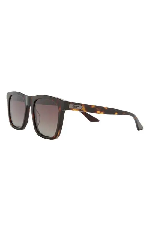 Quay Flip Side 53mm Polarized Square Sunglasses - Dark Tort/ Brown Polarized