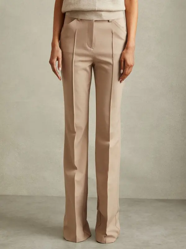 REISS Hadley High-rise Flared Trousers