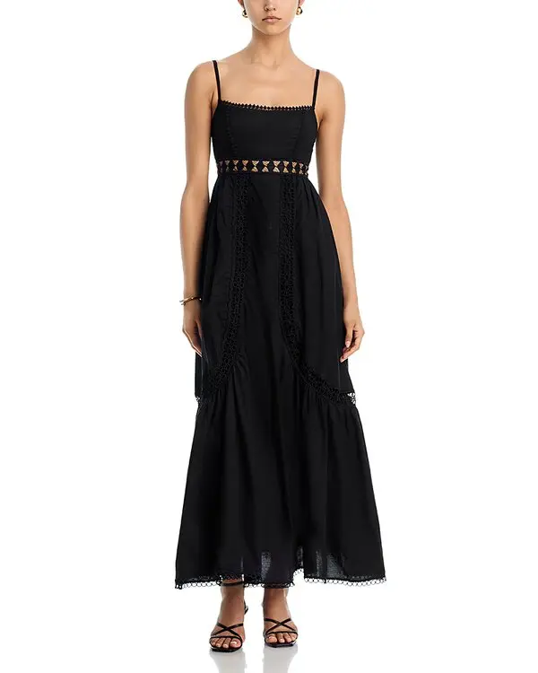 Peixoto Charlotte Swim Cover Up Maxi Dress - Black