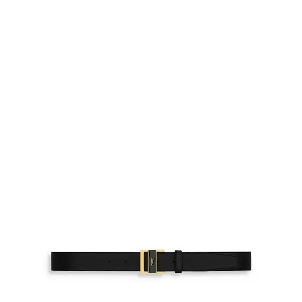 Saint Laurent Gio Box Leather Belt
